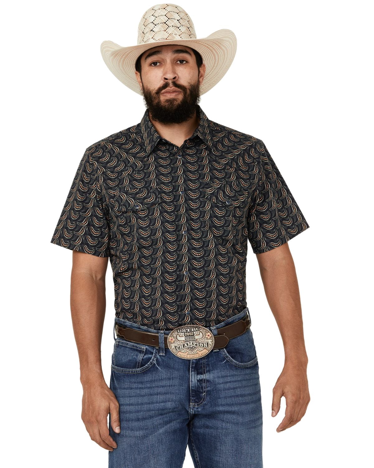 Gibson Trading Co Men's Disco Ball Geo Print Short Sleeve Snap Western ...