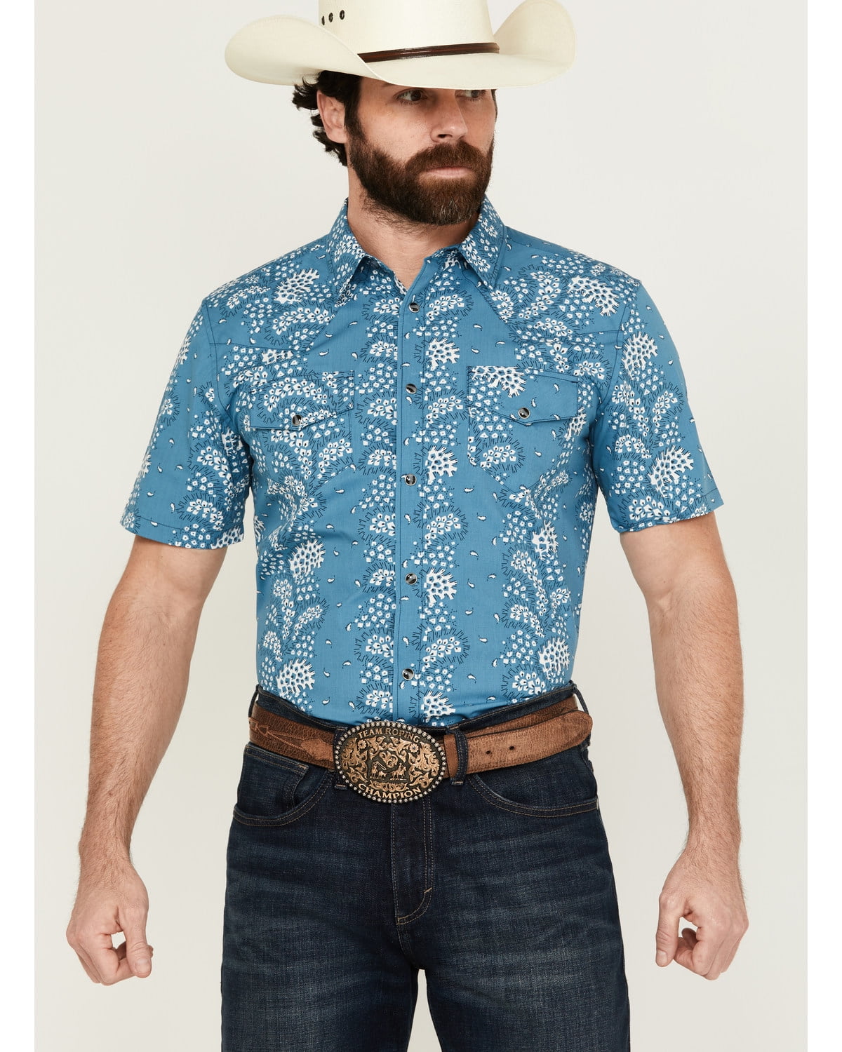 Gibson Trading Co Men's Hayes Abstract Paisley Print Short Sleeve Snap ...