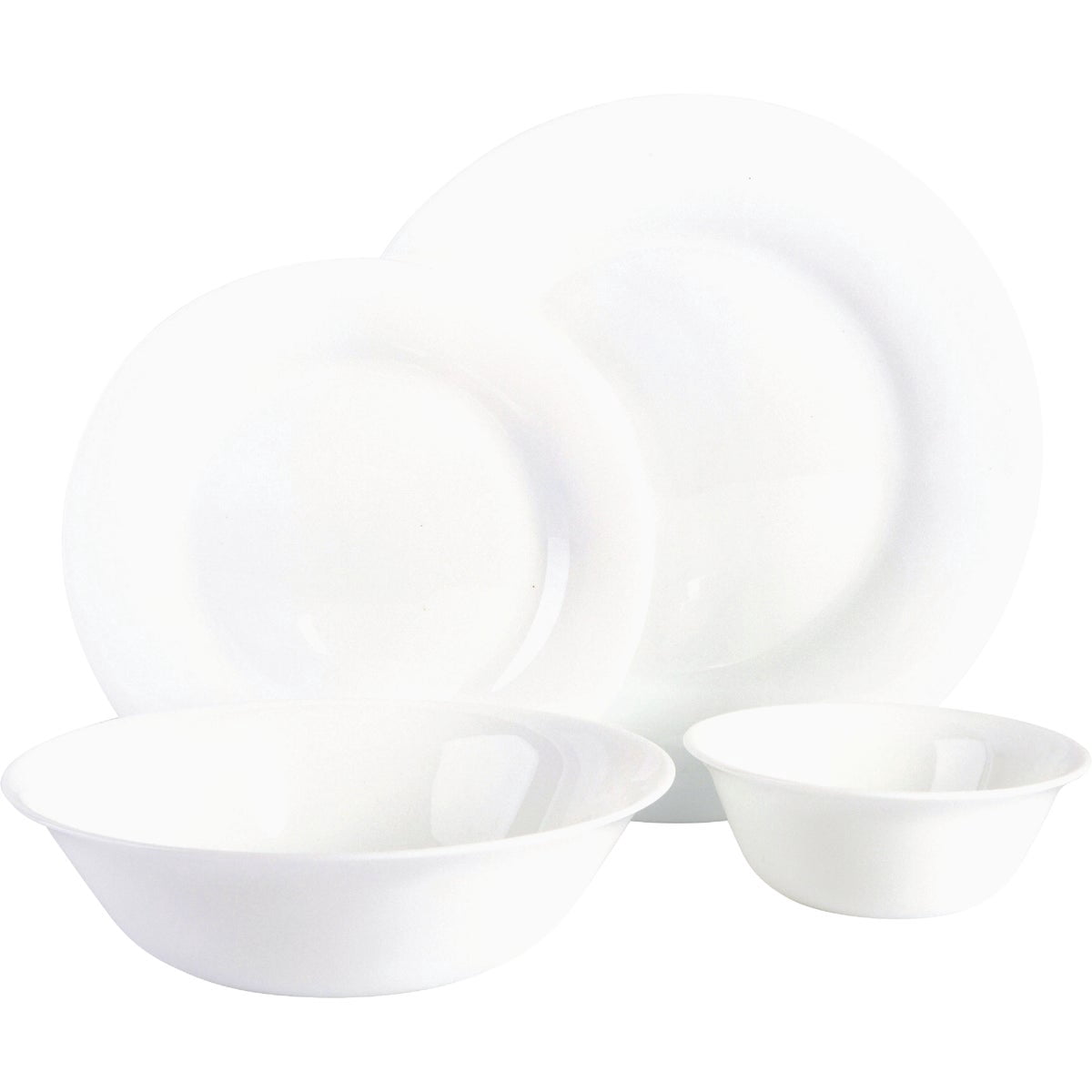 Gibson Ultra 36 Piece Dinnerware Set, Tempered Opal Glass Combo in ...