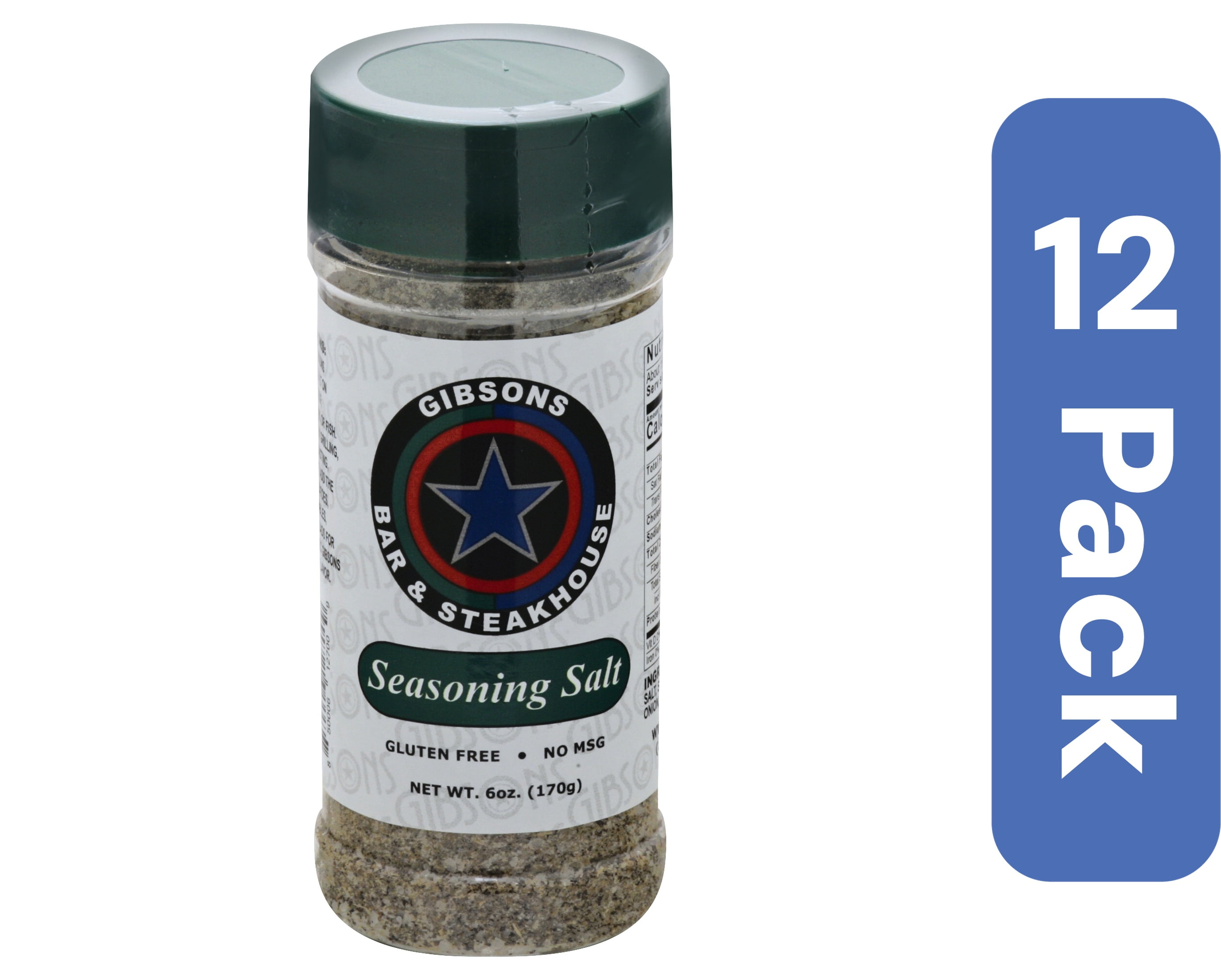 Gibsons Steakhouse Barbeque Seasoning Salt 6 oz (Pack of 12) - Walmart.com
