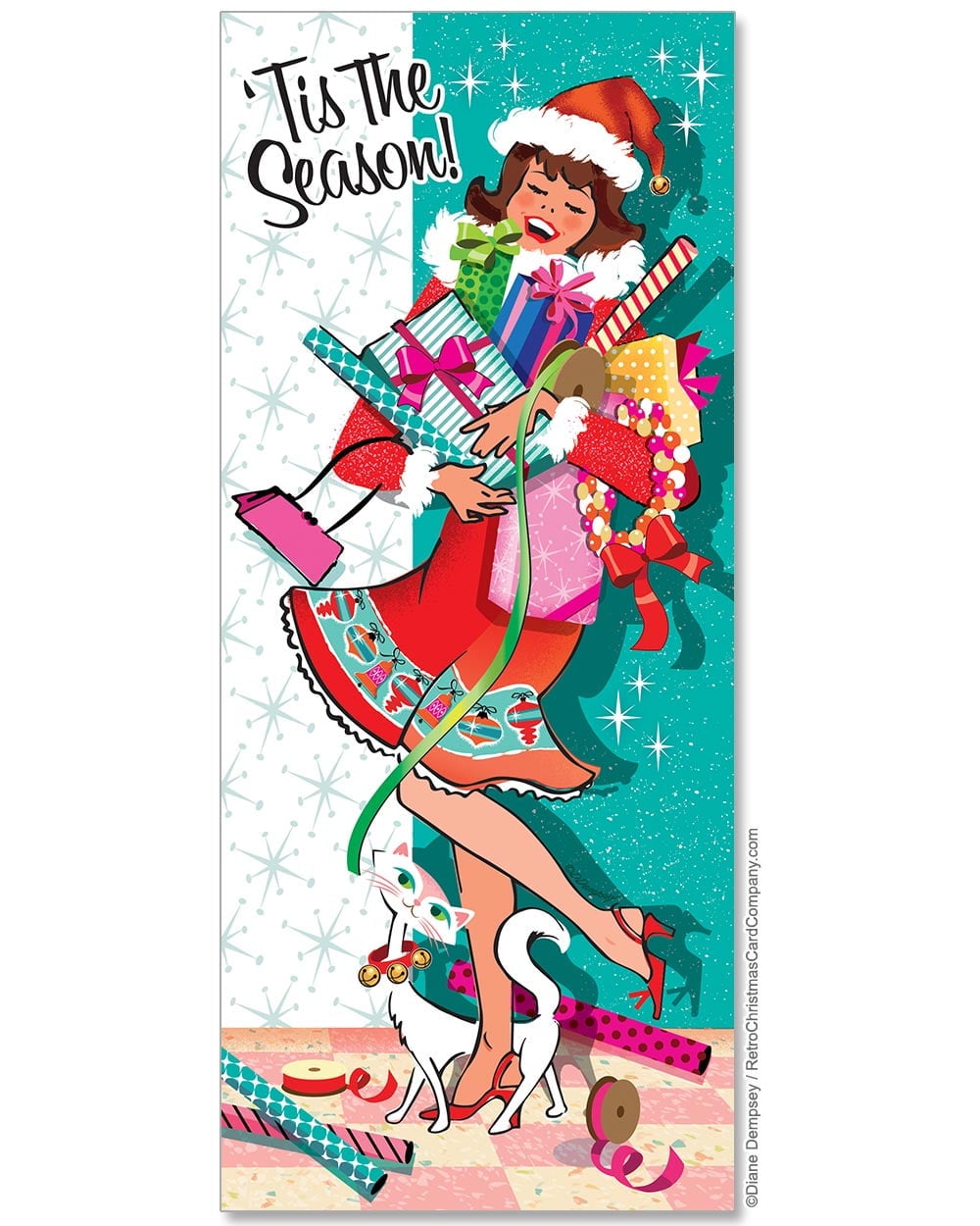 Giddy Girl With Gifts Christmas Cards | Package of 8 - Walmart.com
