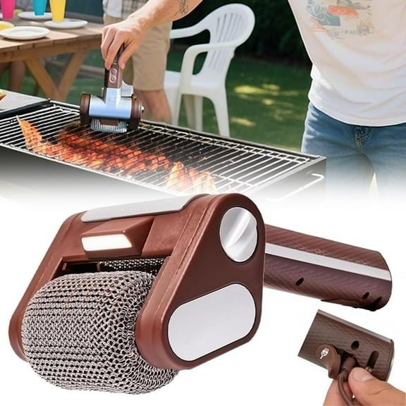 HorsePower Giddy Up Grill Cleaner, Cordless BBQ Tool with Stainless ...