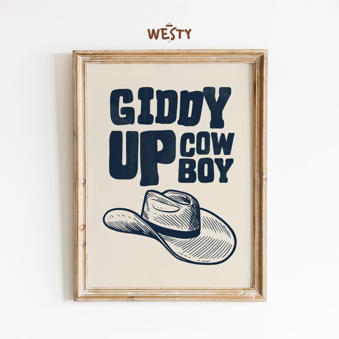 Giddy Up Cowboy Poster Western Hat Print Rustic Cowboy Wall Art ...