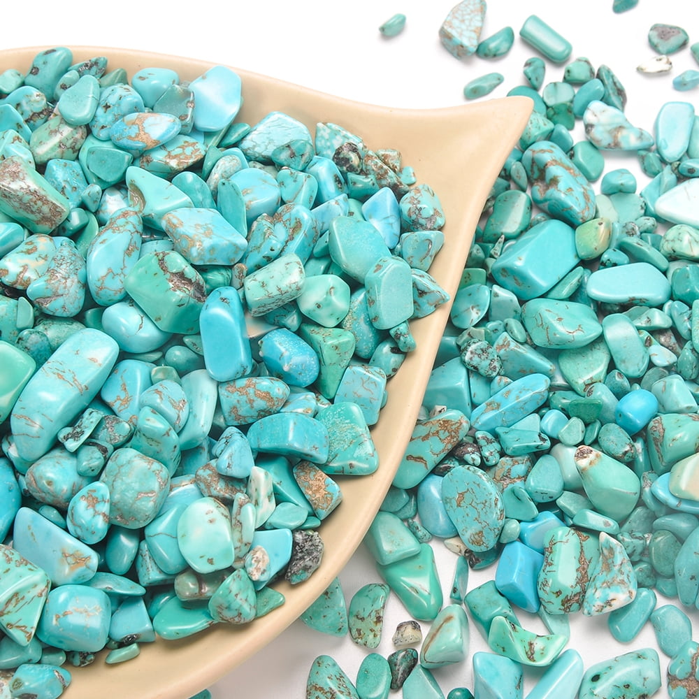 Giddyup! Buck's Turquoise Tumbled Chips Stone 1 Pound - Walmart.com