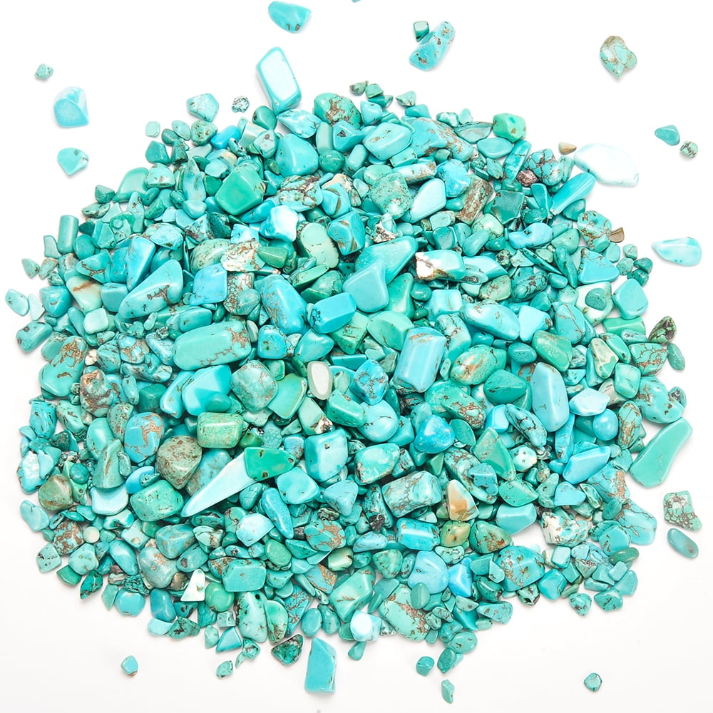 Giddyup! Buck's Turquoise Tumbled Chips Stone 1 Pound - Walmart.com
