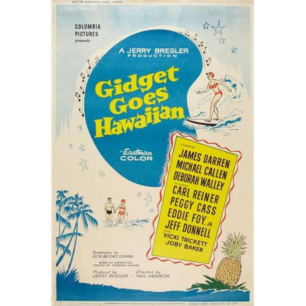 Gidget Goes Hawaiian Movie Poster Print - Walmart.com
