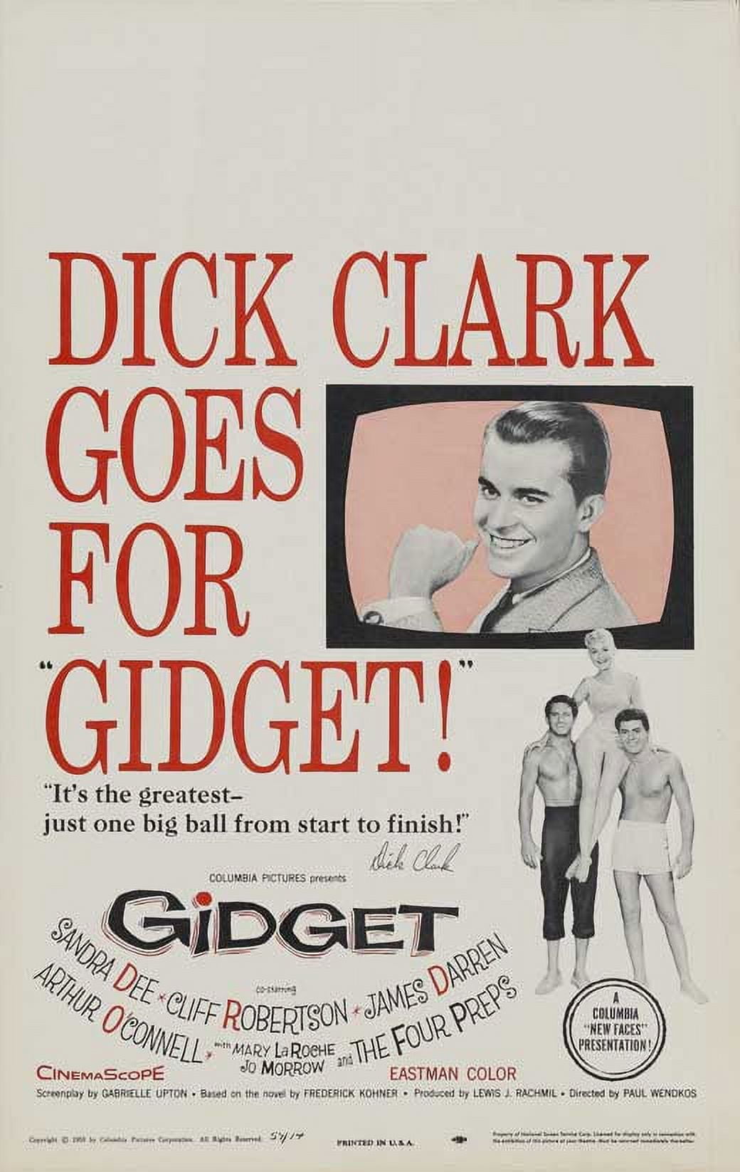 Gidget - movie POSTER (Style C) (11" x 17") (1959) - Walmart.com