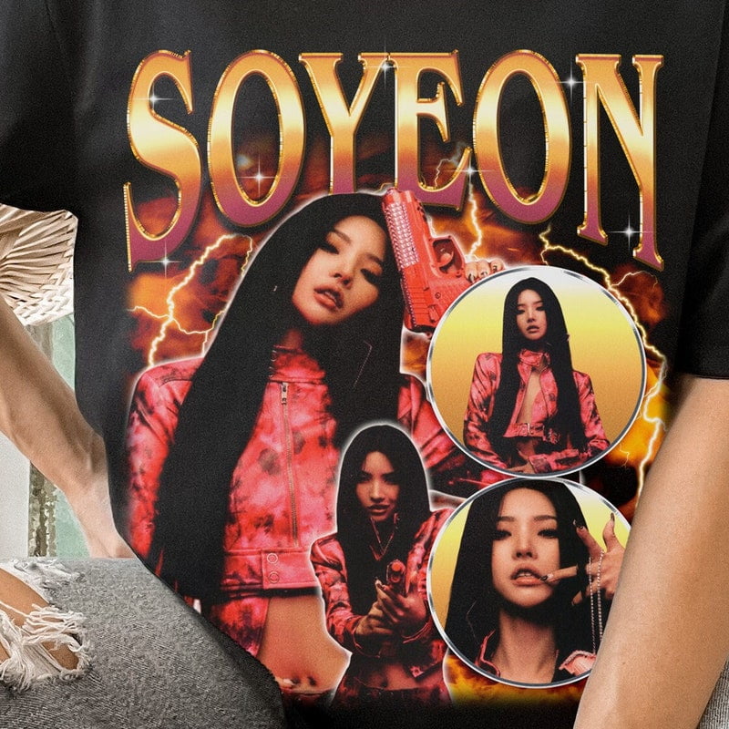 Gidle Soyeon Tee: Trendy Bootleg Style K-pop Shirt - Kpop Merch - Kpop ...
