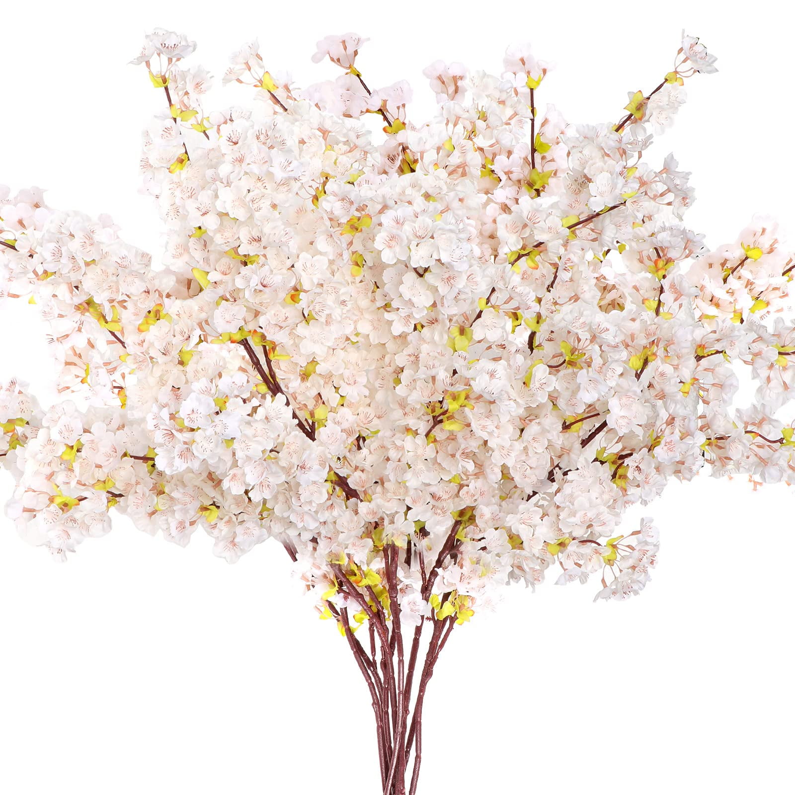 Giegxin Set of 8 Silk Cherry Blossom Branches Cherry Blossom Tree Stems ...