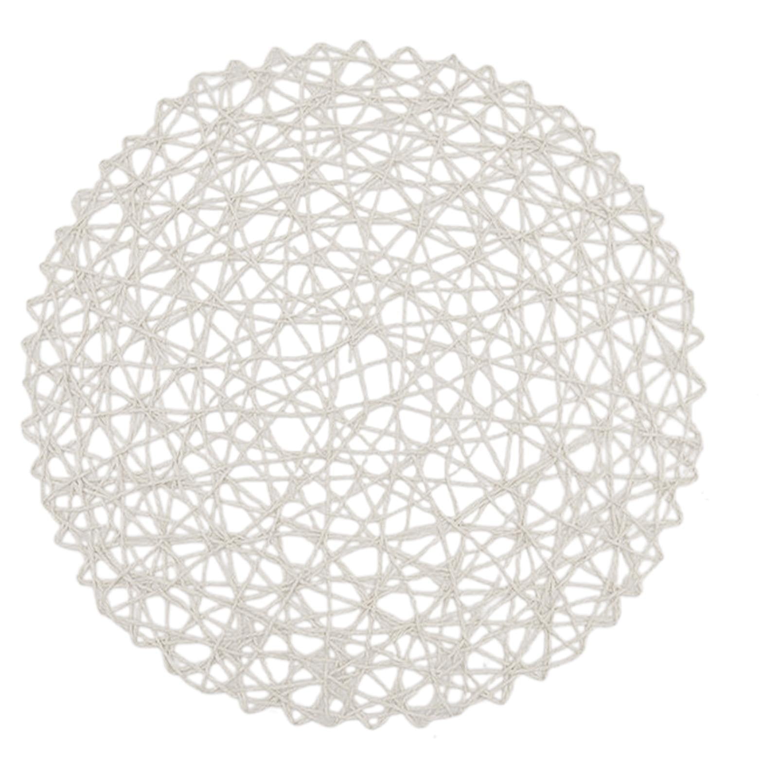 Gieriduc Placemat 6 Pack Fine Paper Rope Messy Knitting Placemats Paper ...