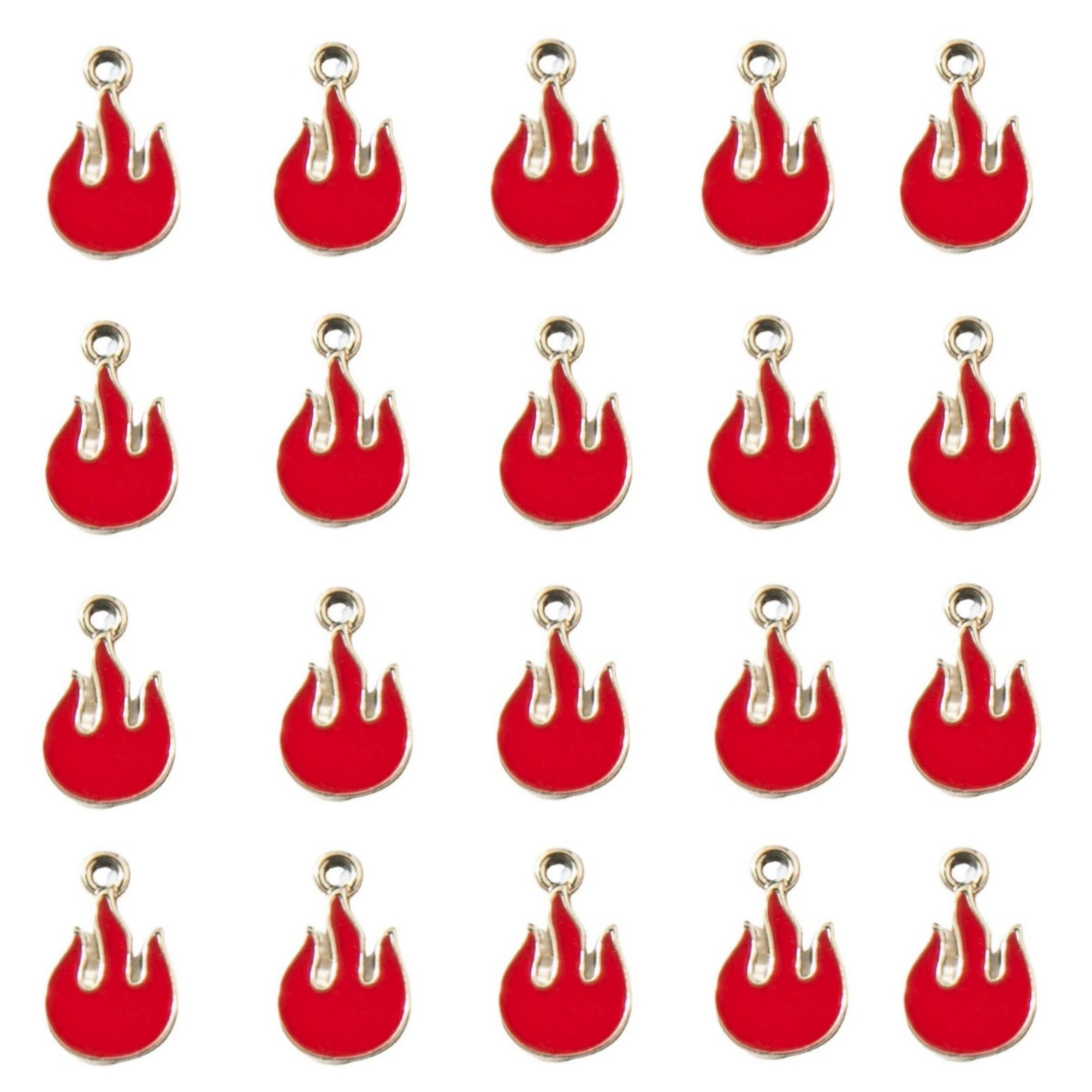 Gierzijia 20 Pieces Red Flame Charms for Jewelry Making, 7x13mm DIY ...
