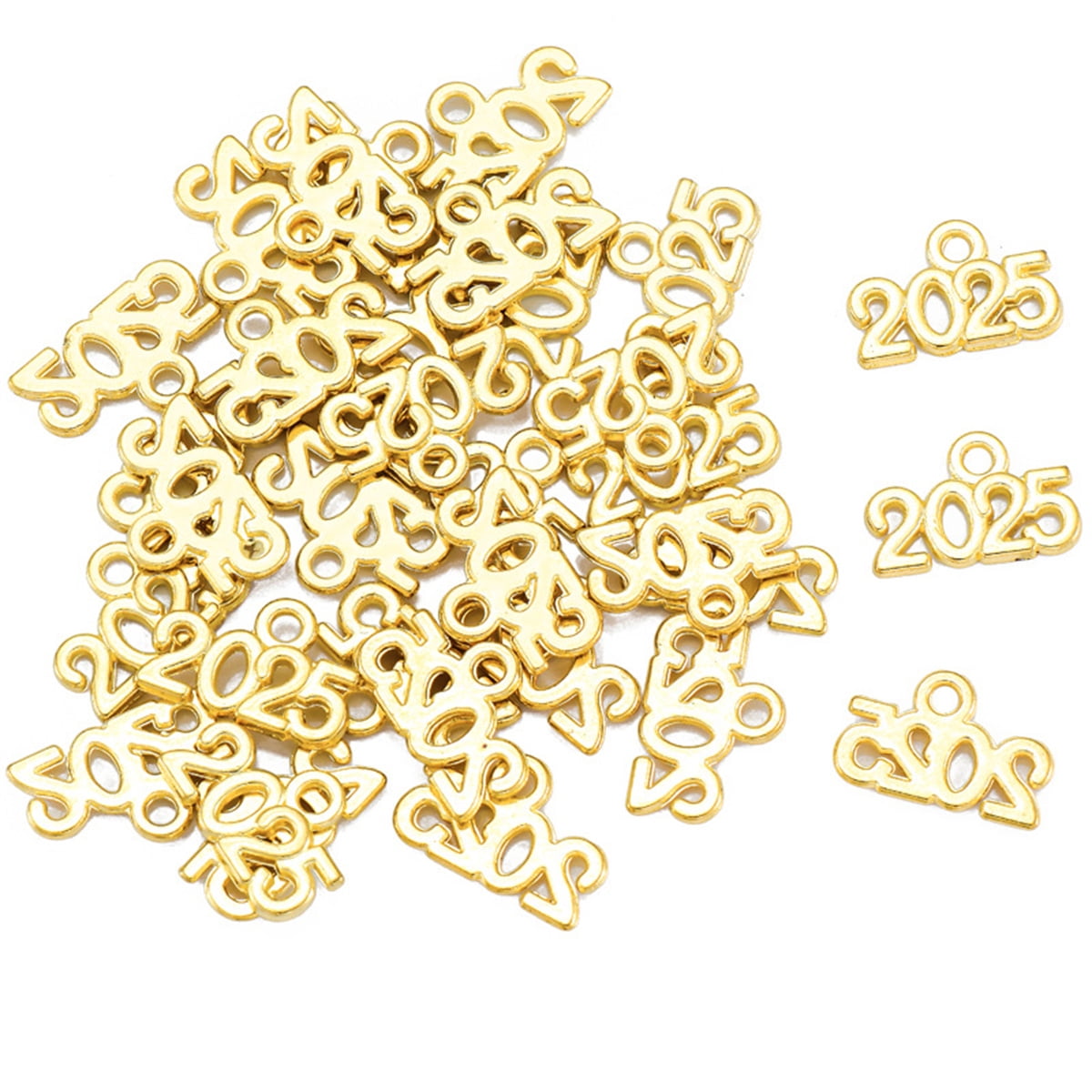 Gierzijia 60 Pieces 2025 Year for Jewelry Making Charms, Metal Alloy ...