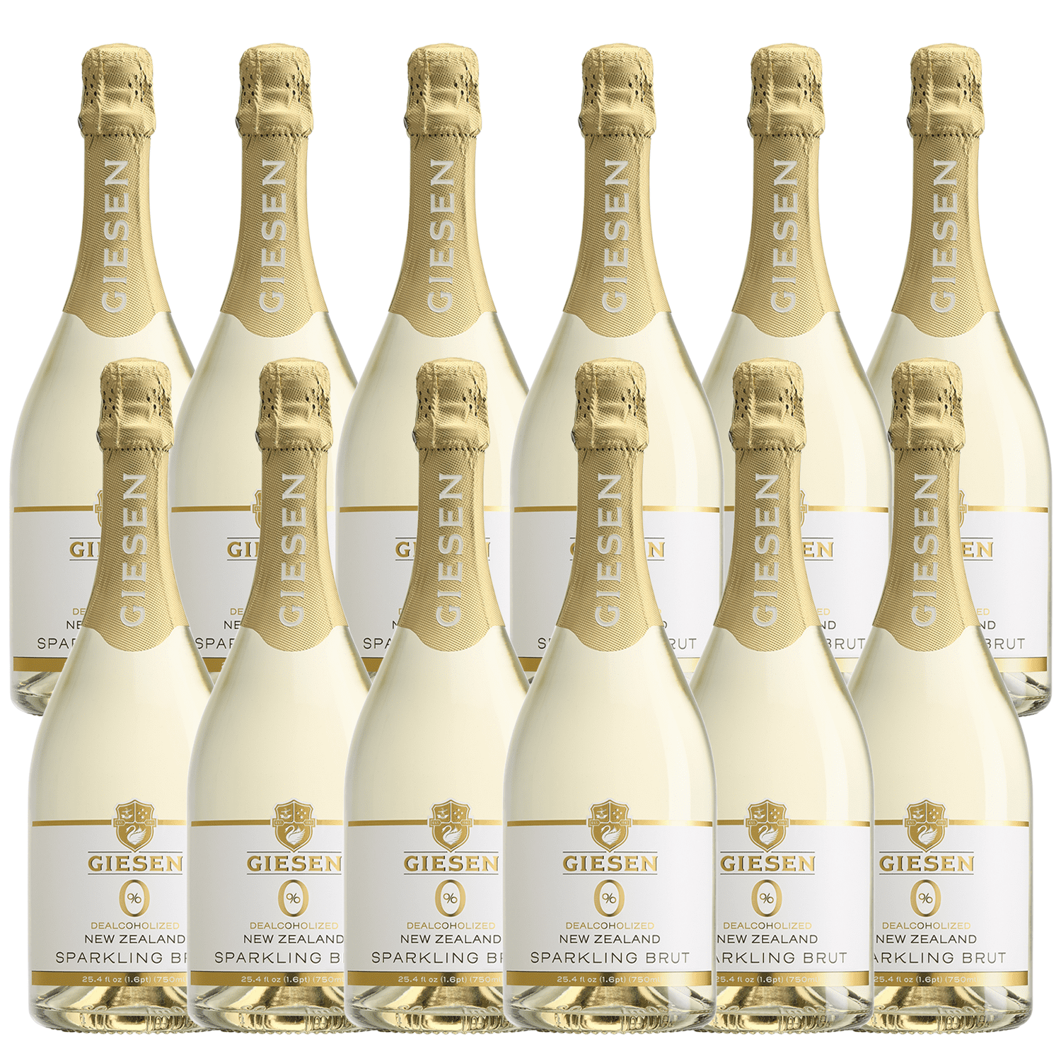 Giesen 0% Non-Alcoholic Dealcoholized New Zealand 750ml Sparkling Brut Wine Champagne | 12 PACK ...