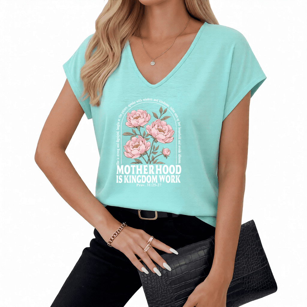 Giffimy Women Christian Motherhood Is Kingdom Work Proverbs 31 Floral V ...
