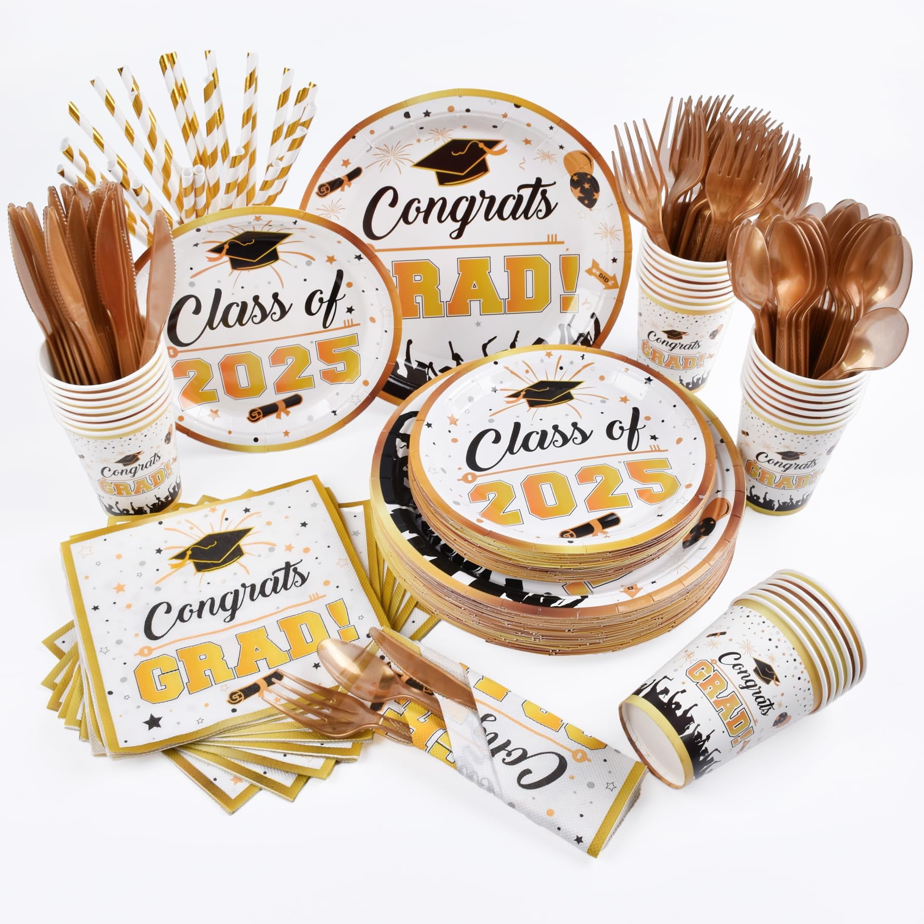 Gifloon Graduation Plates and MMF7 Napkins 2025, Disposable Paper ...