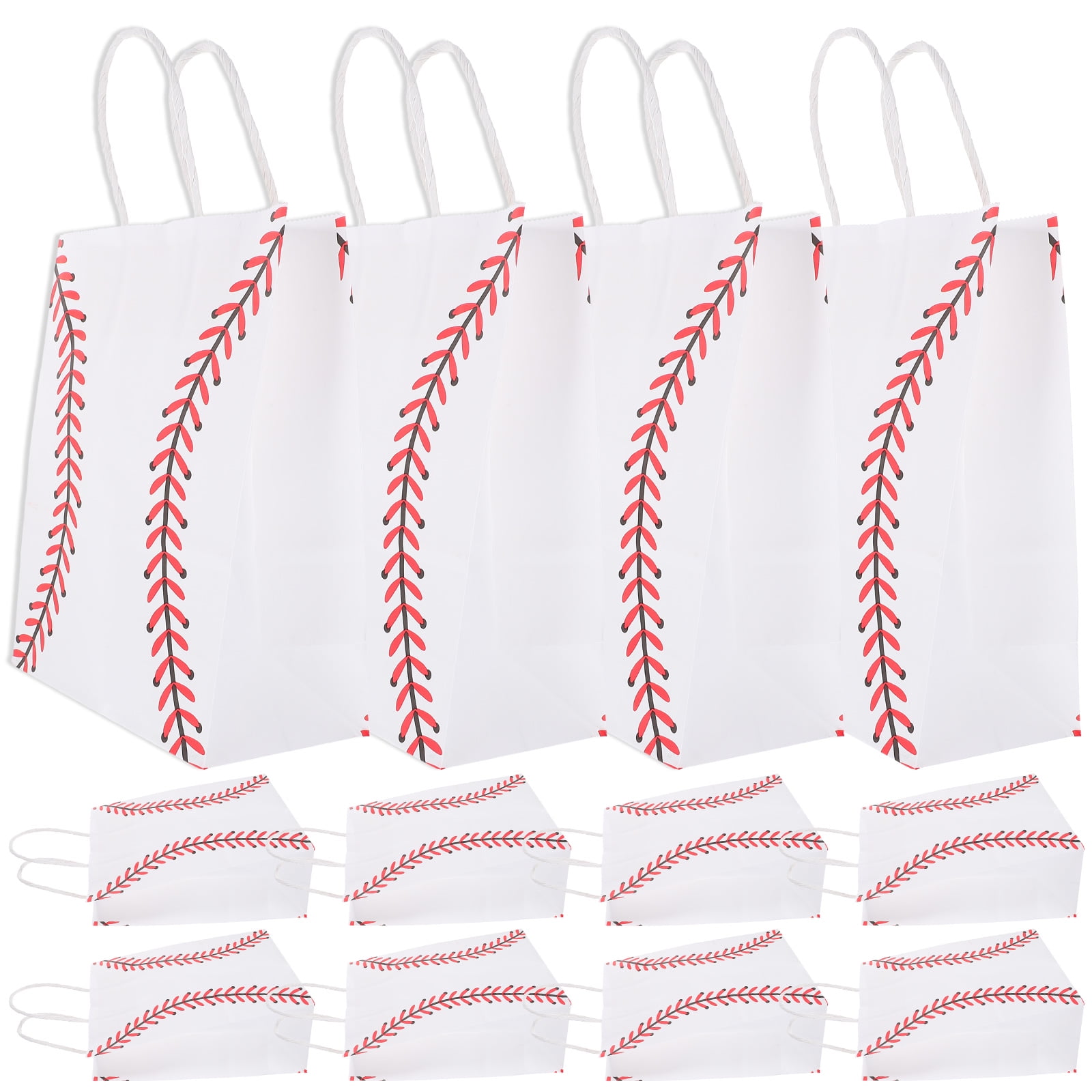 12 Pcs Kraft Paper Baseball Themed Treat Favor Goodie Bags - Perfect ...