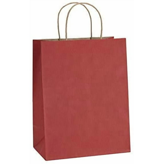 Gift Bags 8x4.25x10.5 100Pcs Kraft Paper Bags with Handles Bulk, for ...