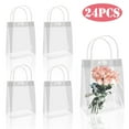 "24 Pcs Reusable Clear PVC Plastic Gift Bags with Handle 5.9"" x 6.3 ...