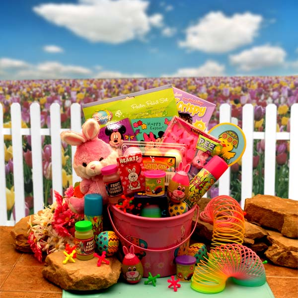 Gift Basket Little Pinkie Bunnies Easter Fun Pail 914251 - Walmart.com