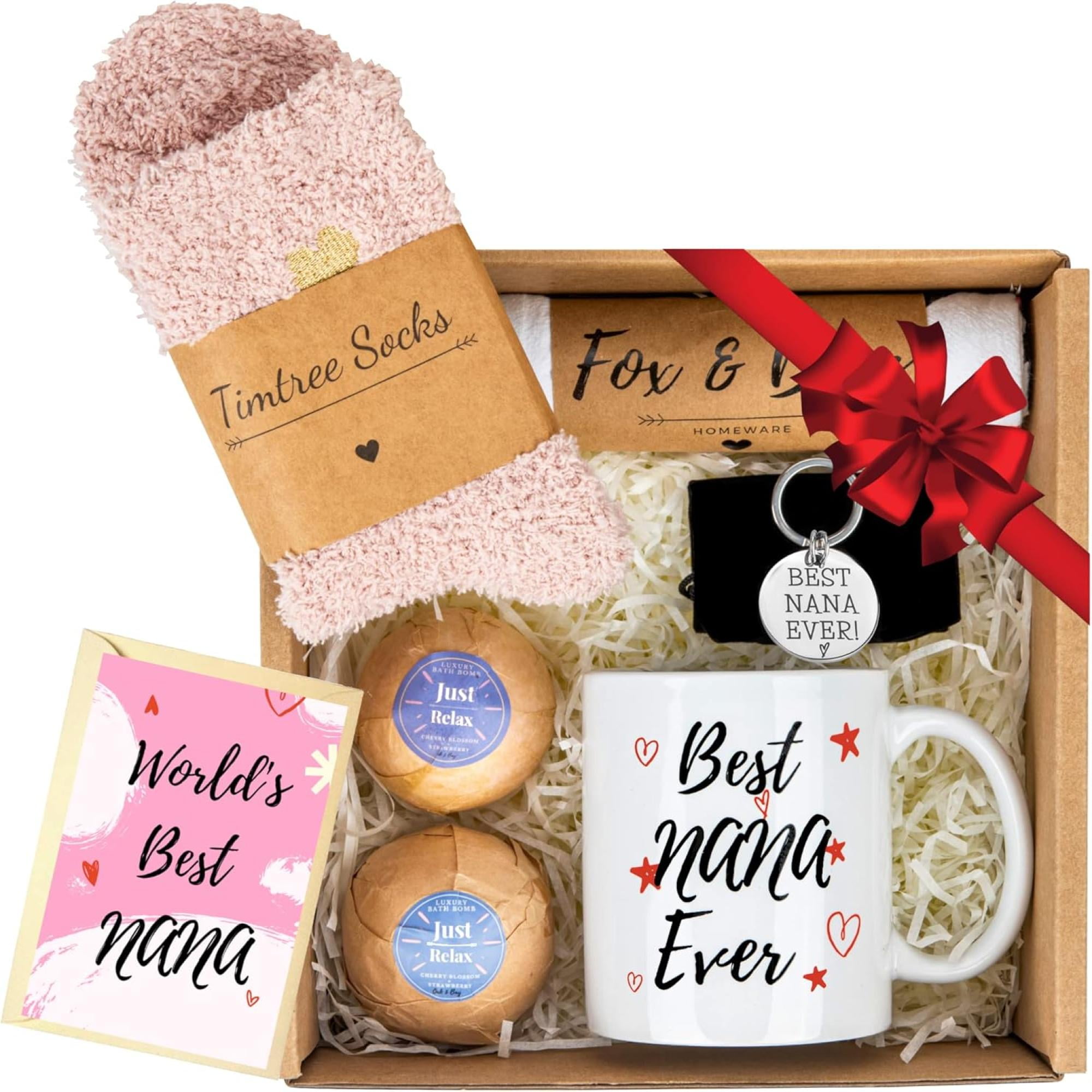 Gift Basket for Grandma Nana Granny Grandmother with Socks Travel Mug ...