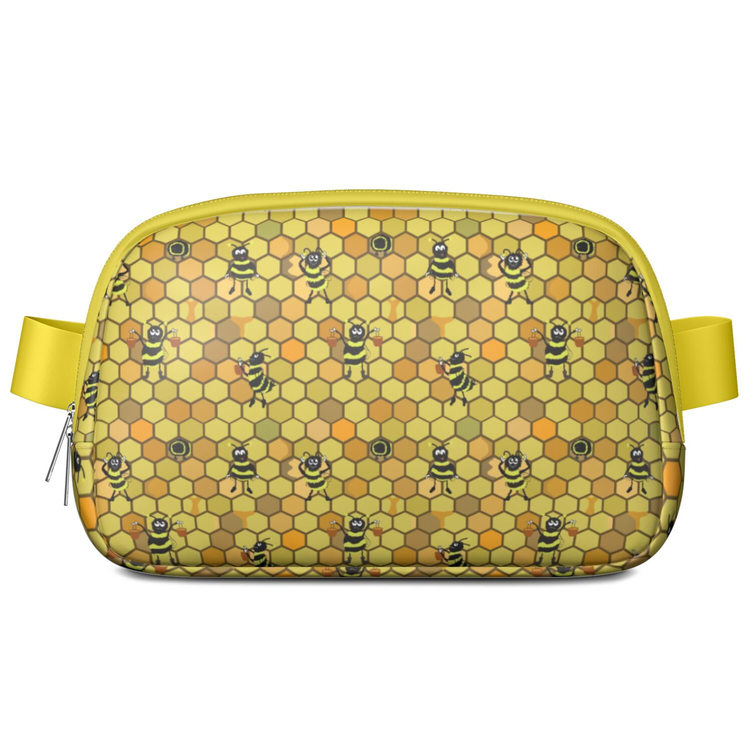 Gift Bee Belt Bag for Women – Cute Cartoon Bumble Bee Print Waist Pack ...