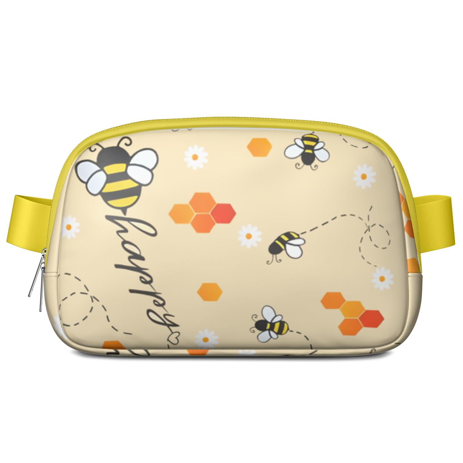 Gift Bee Belt Bag for Women – Cute Cartoon Bumble Bee Print Waist Pack ...