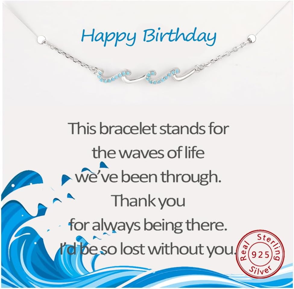 Gift for Best Friends Female,Wave Friendship Bracelet for Women,Bestie ...