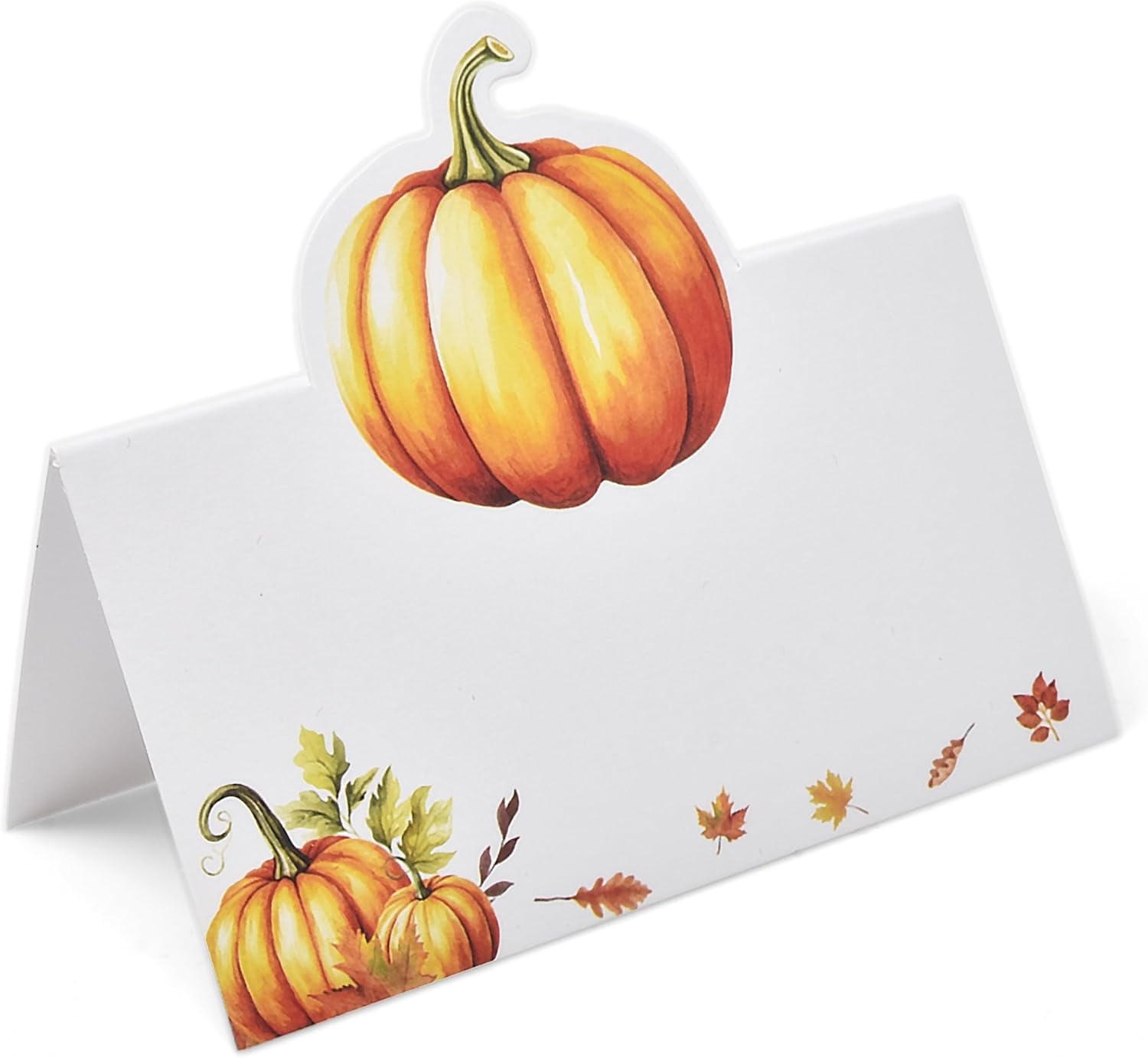 Gift Boutique - 100 Pack Thanksgiving Fall Pumpkin Place Cards Paper ...
