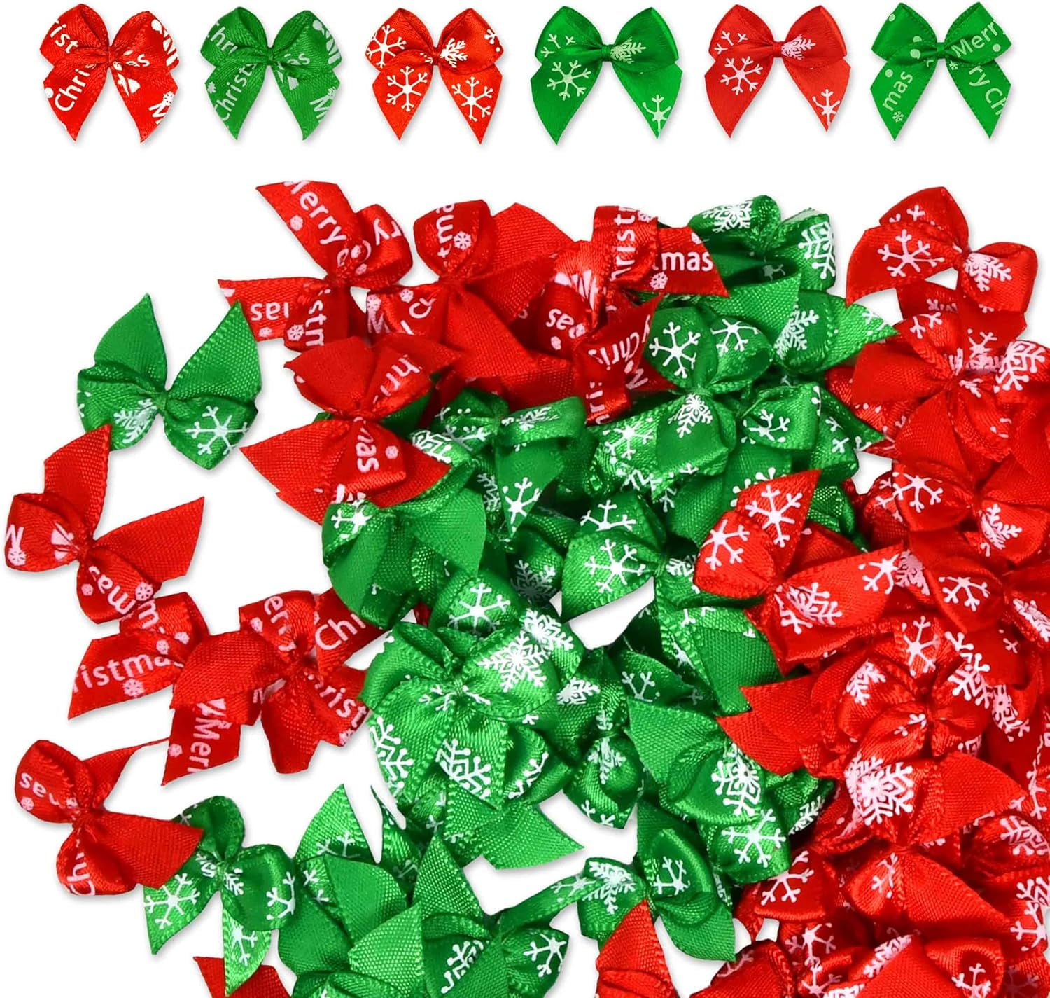Gift Boutique 200PCS Christmas Mini Ribbons Bows - Walmart.com