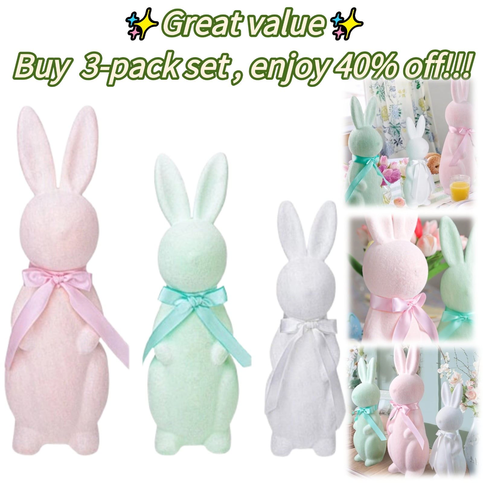 Gift Boutique 4 Easter Bunny Peeps Table Decorations Centerpieces ...