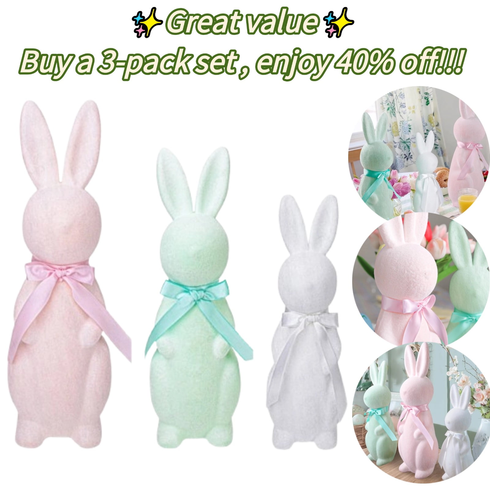 Gift Boutique 6 Easter Bunny Peeps Table Decorations Centerpieces ...