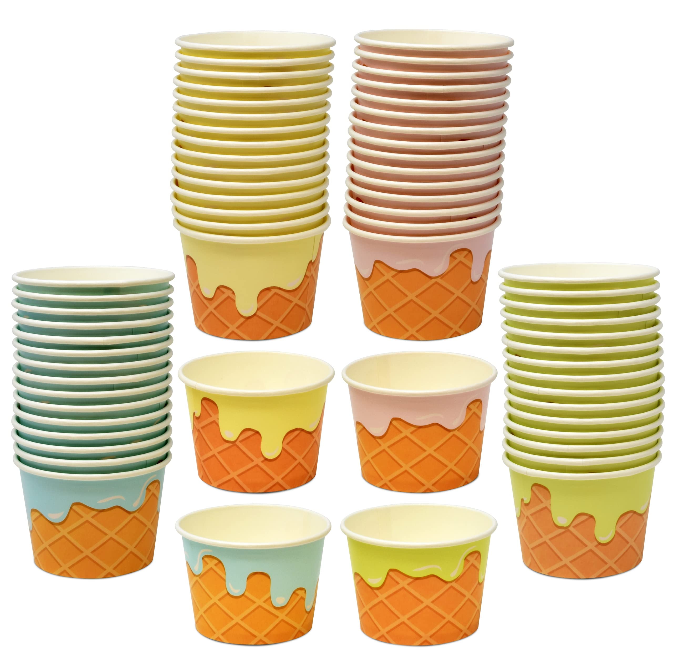 Gift Boutique 60 Ice Cream Cone AFN1Treat Snack Cups 10oz Disposable ...