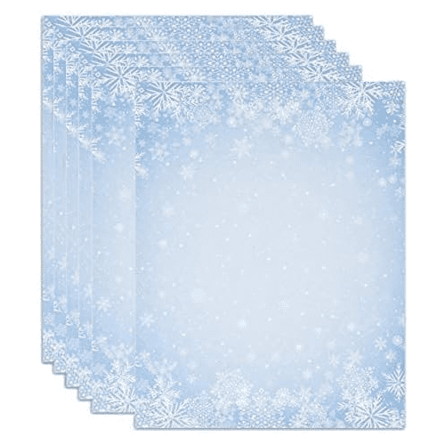 Gift Boutique - Christmas Snowflake Stationery Paper Letterhead Sheets ...