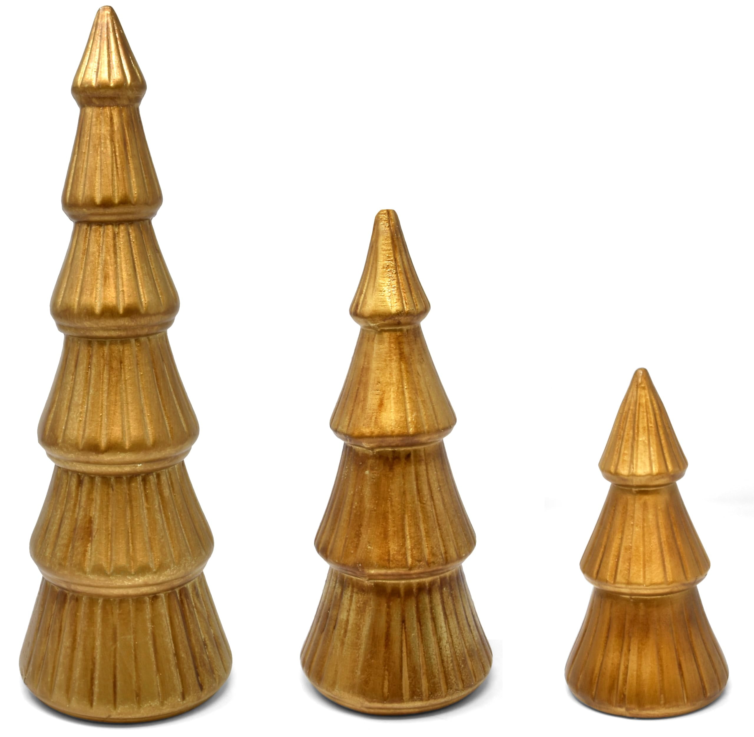 Gift Boutique Set of 3 Christmas Trees Table Decorations Centerpiece ...