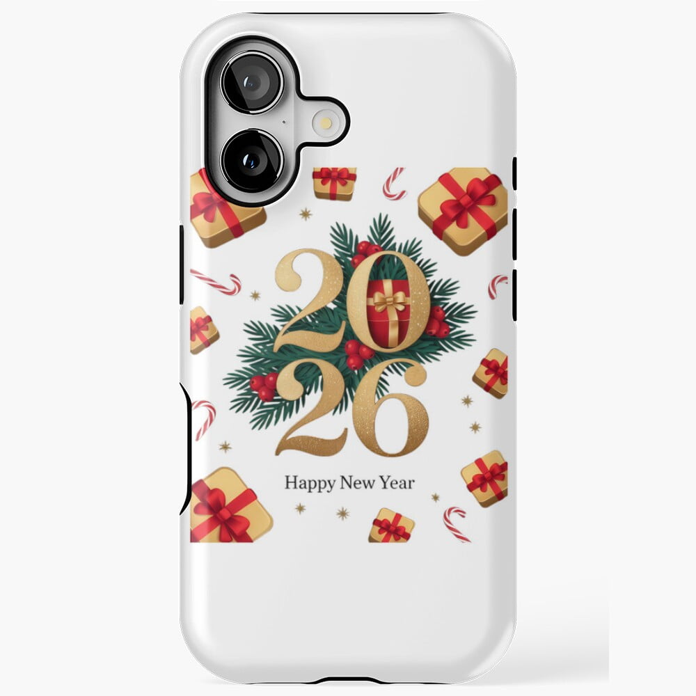 Gift Box Gold 2026 Festive Holiday Design iPhone 17 to 11 Pro Max ...