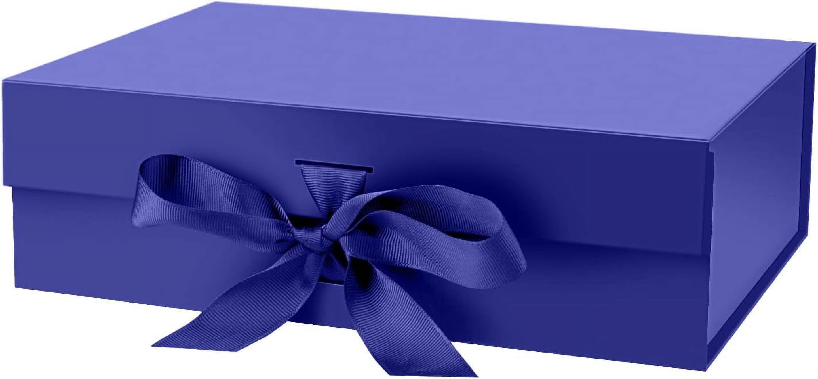 Gift Box with Lid for Presents 10.5x7.5x3.1 Inches with Ribbon and ...