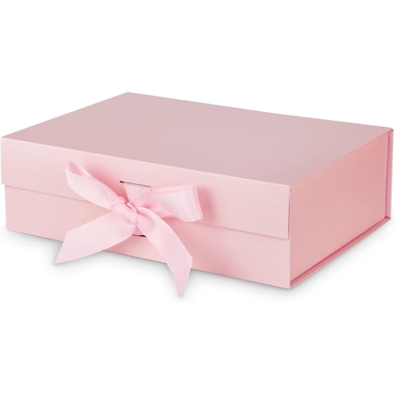 RICHTOP, Gift Box with Lid, 10.5x7.5x3.1 Inch, Pink with Ribbon ...