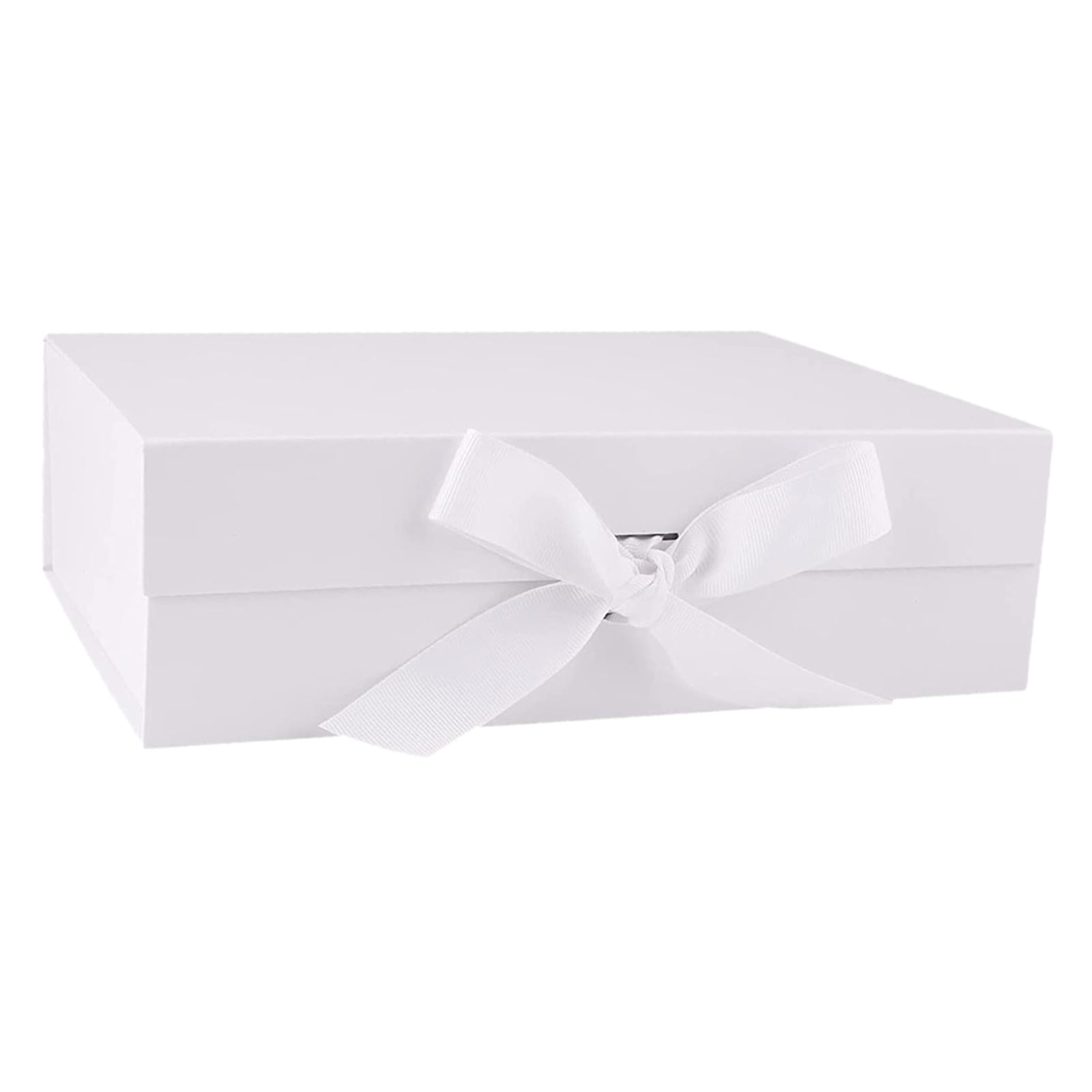 Gift Box with Ribbon Reusable with Lids Decorative Box Large Closure ...