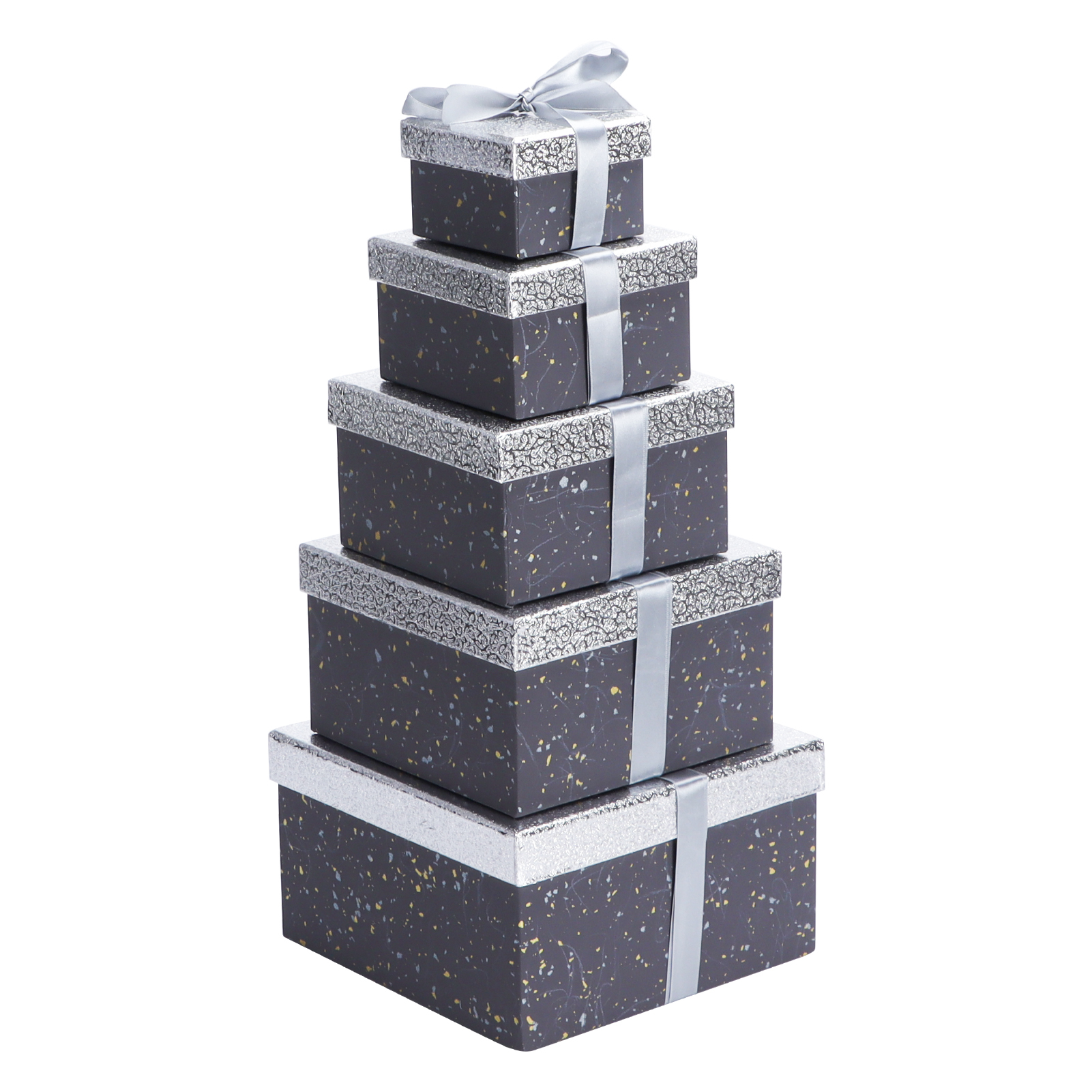 Square Gift Boxes with Lids Set of 4 Pink Gift Box Nesting Gift Boxes ...