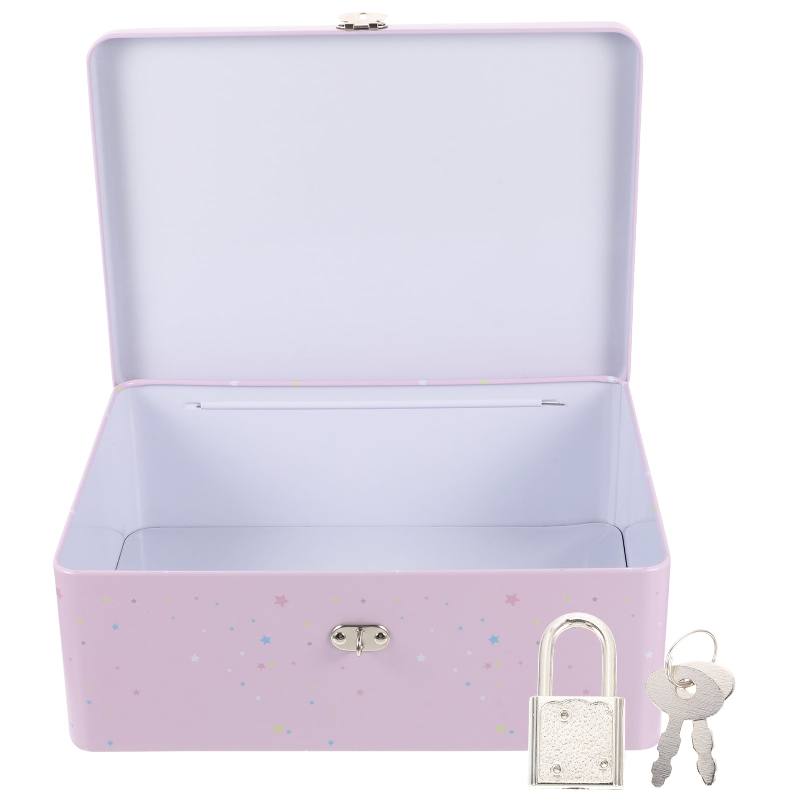 Gift Boxes Storage Bin with Lock Food Containers for Kids Jewelry Tin ...