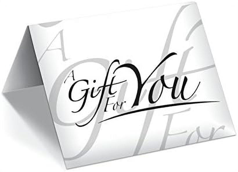 Gift Card Presenter (White - Italic) 100 Pack - Walmart.com