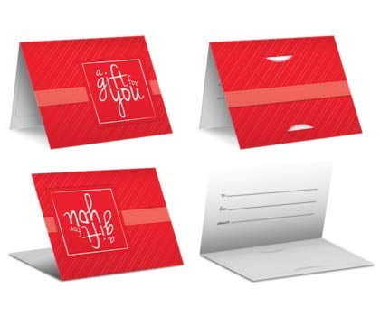 Gift Card Presenters (A Gift for You - Red Stripe) 100 Pack - Walmart.com