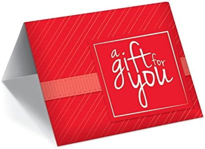 Gift Card Presenters (A Gift for You - Red Stripe) 100 Pack - Walmart.com