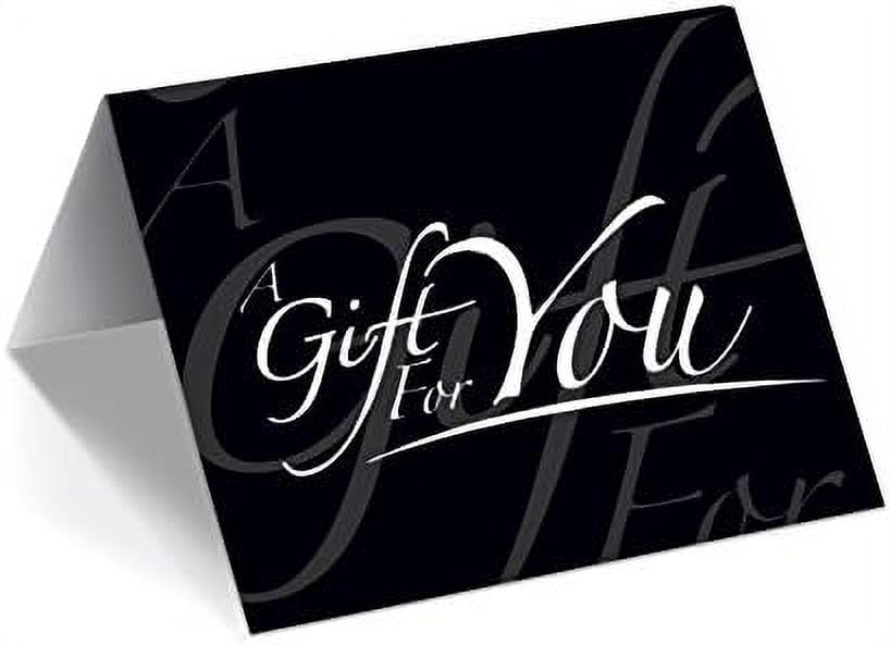 Gift Card Presenters (Black - Italic) 100 Pack - Walmart.com