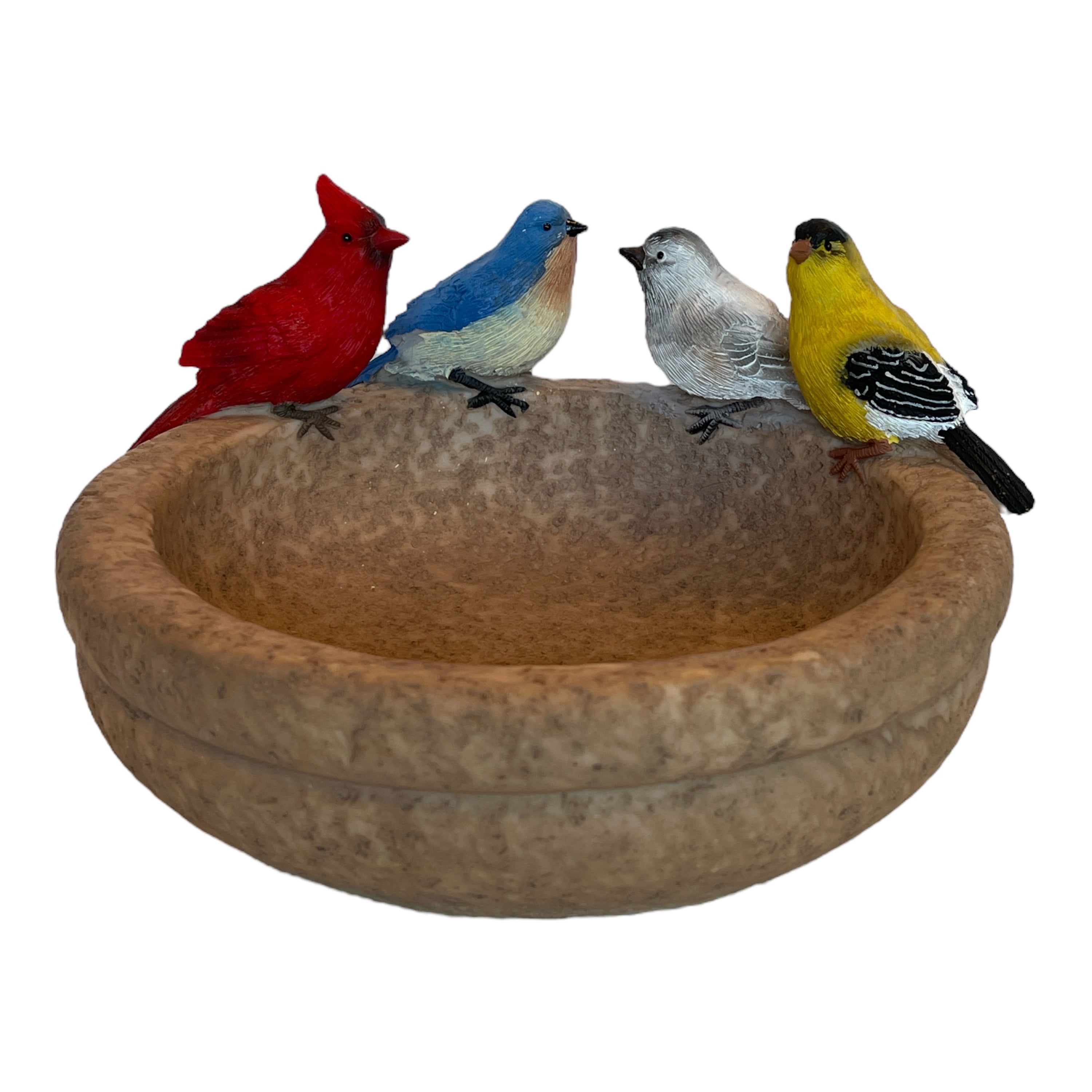 Gift Essentials Bird Bath and Bird Feeder, Backyard Birds Resin ...