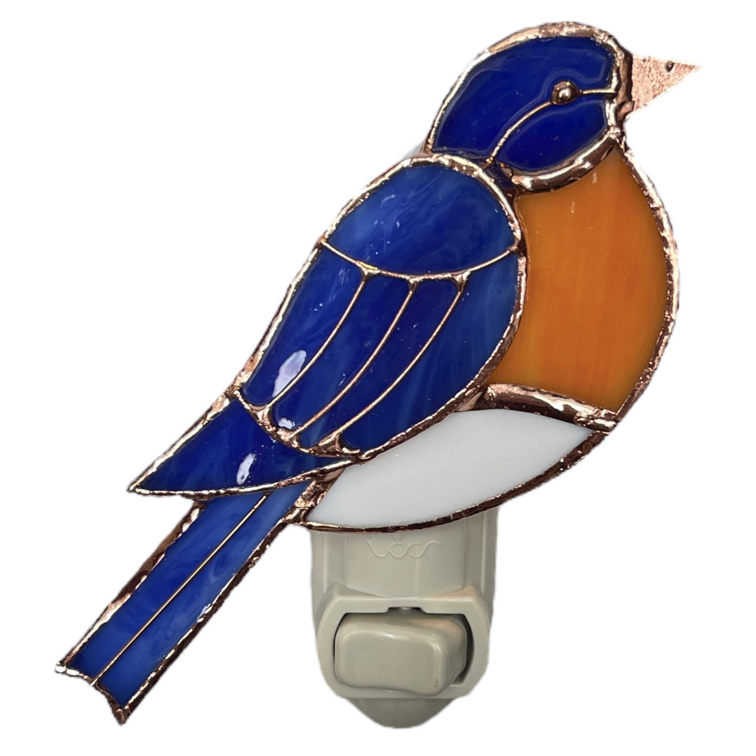 Gift Essentials Bluebird Night Light Stained Glass Nightlight ...