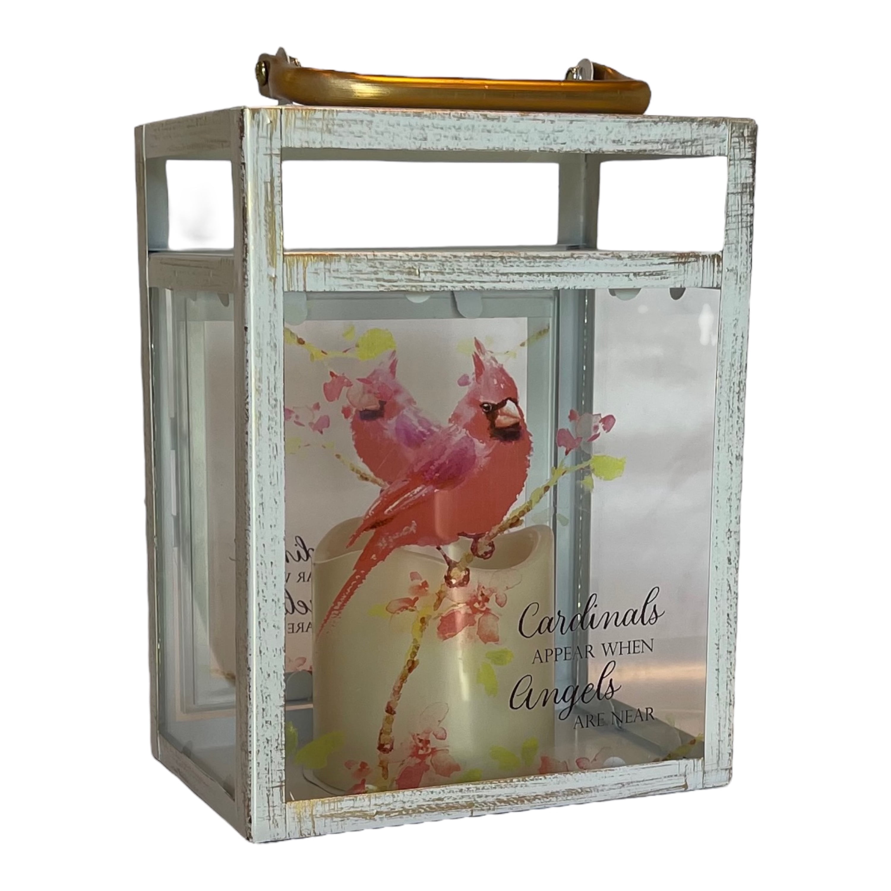 Gift Essentials Cardinals Appear Small Lantern, LED Decorative Lantern ...