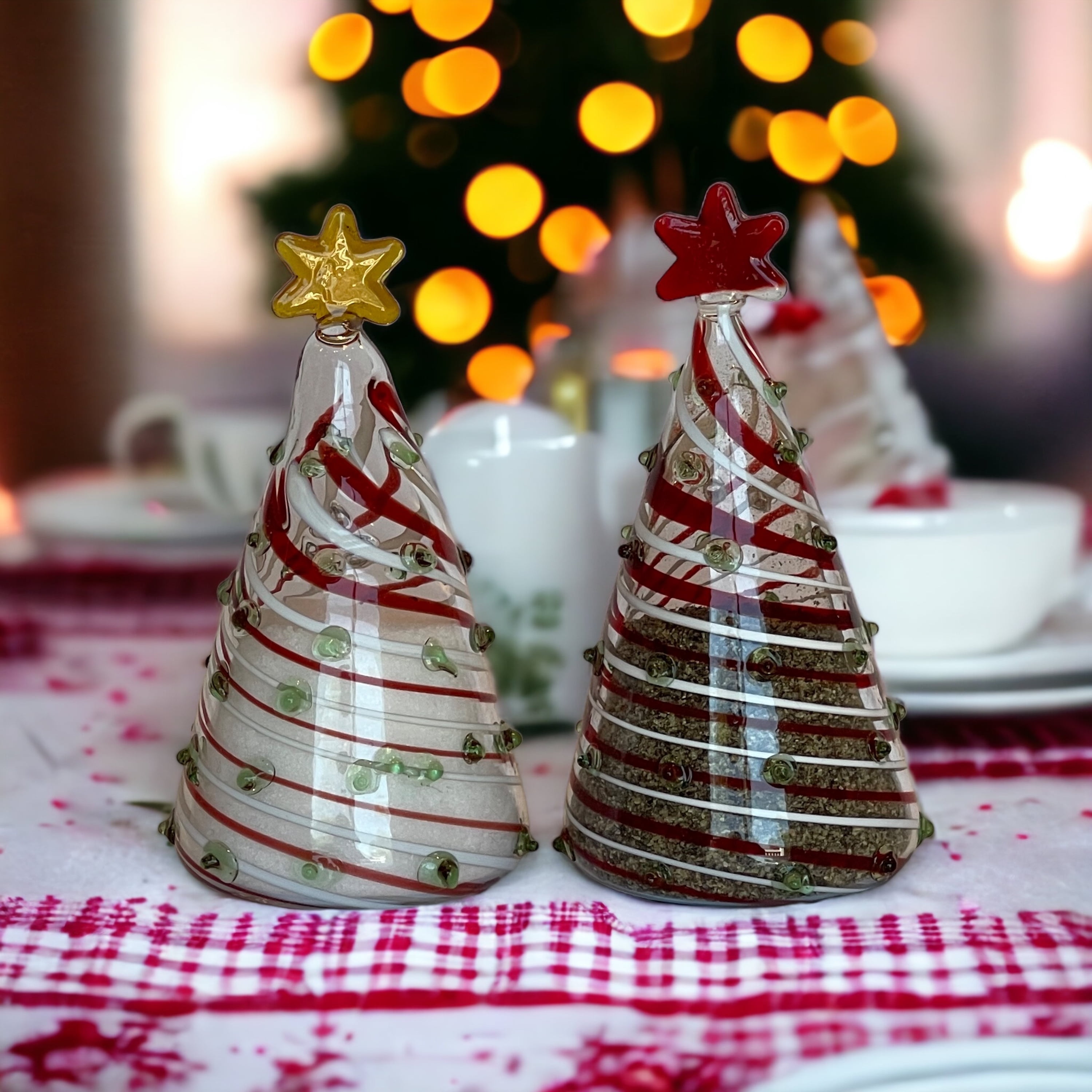 Gift Essentials Christmas Salt and Pepper Shakers Christmas Trees Hand ...