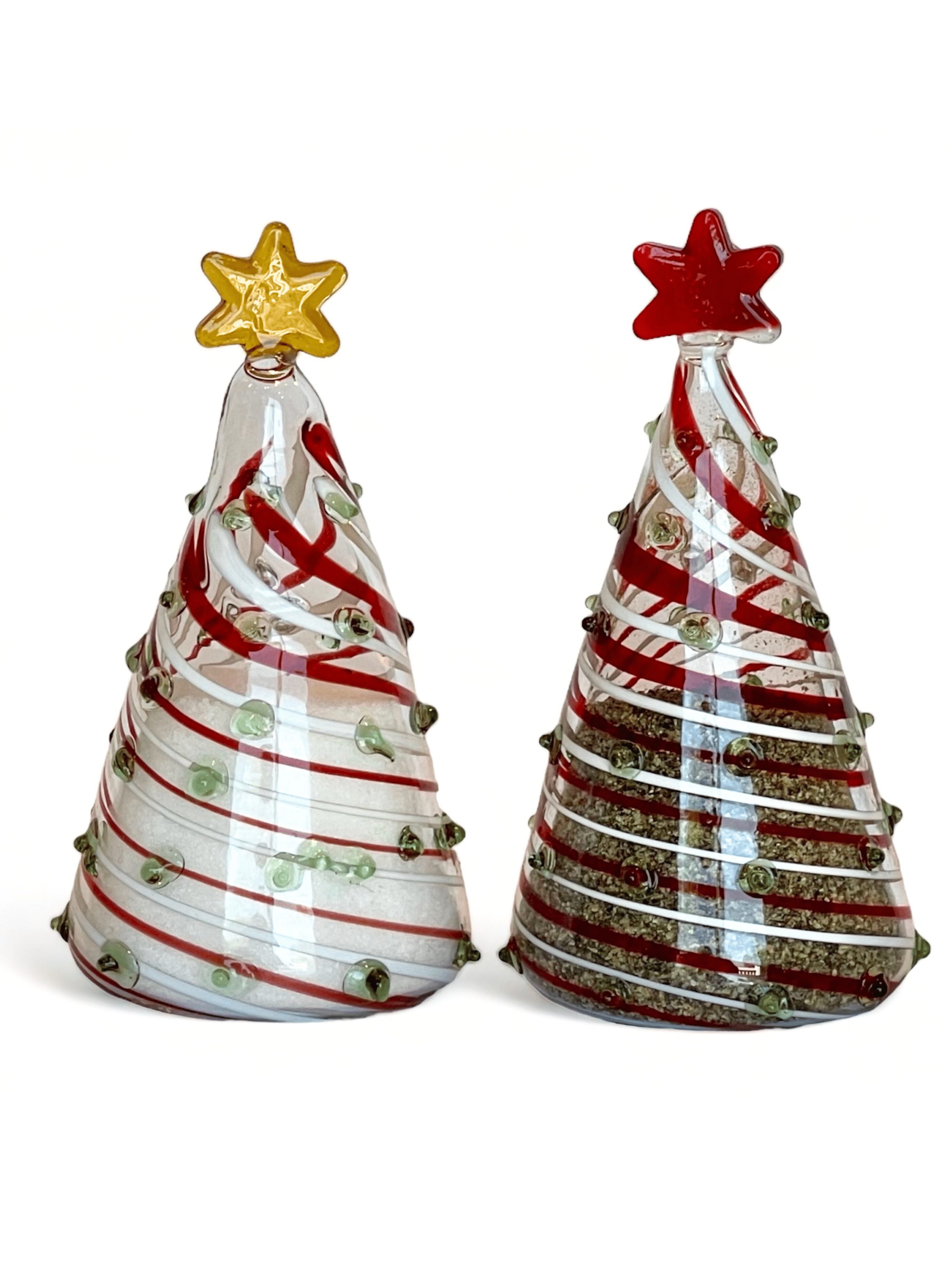 Gift Essentials Christmas Tree Salt & Pepper Shakers, hand-blown glass ...