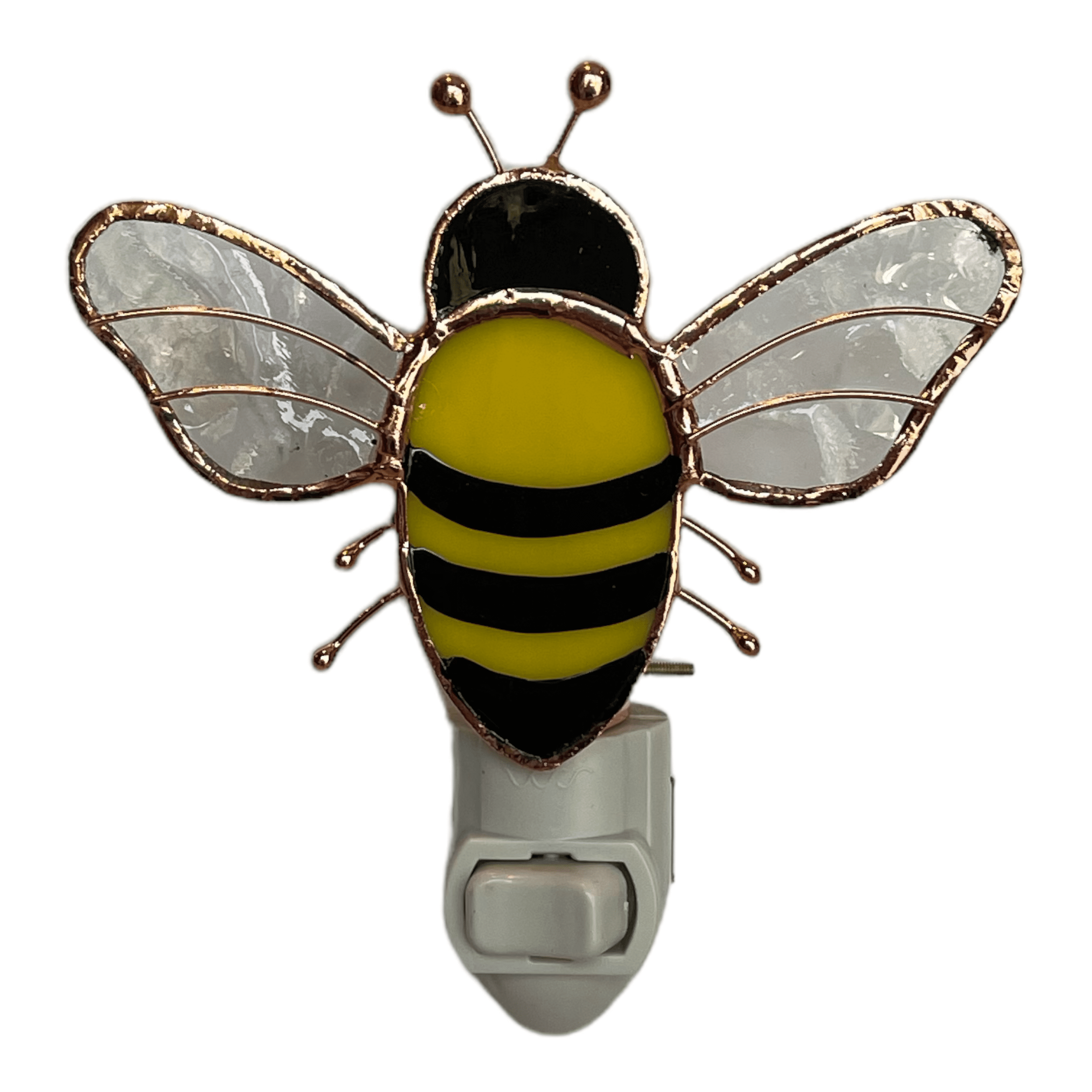 Gift Essentials Honey Bee Night Light, Stained Glass Nightlight ...